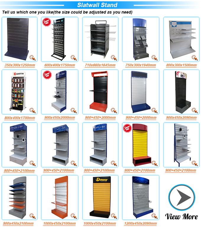 Retail Stand Potato Chips Metal Rack Free Standing Slatwall Display