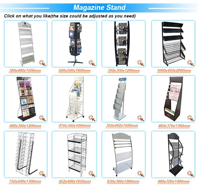Floor Stand Journal Display Commercial Magazine Rack