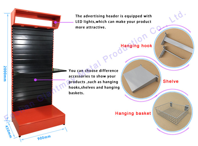 Retail Shop Product Stand Metal Slatwall Display