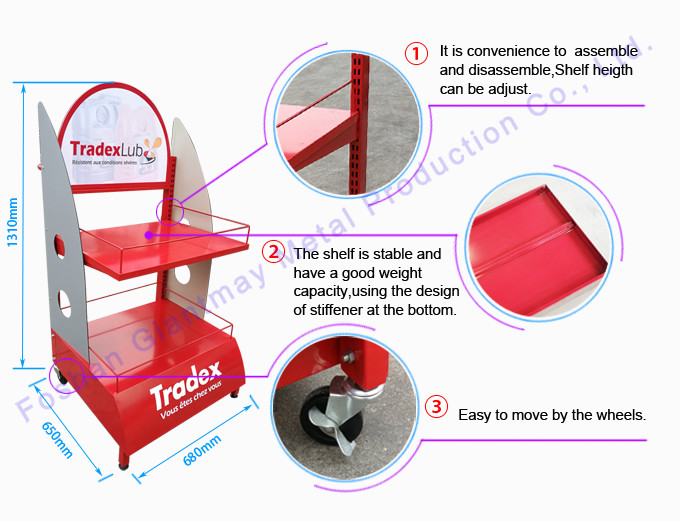2 Tiers Lubricant Display Stand Oil Display Rack